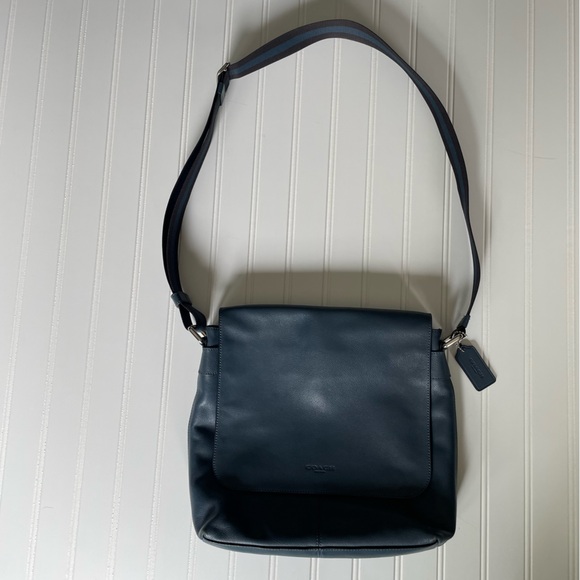 Coach | Bags | Mens Coach Charles Small Leather Messenger Bag Dark ...